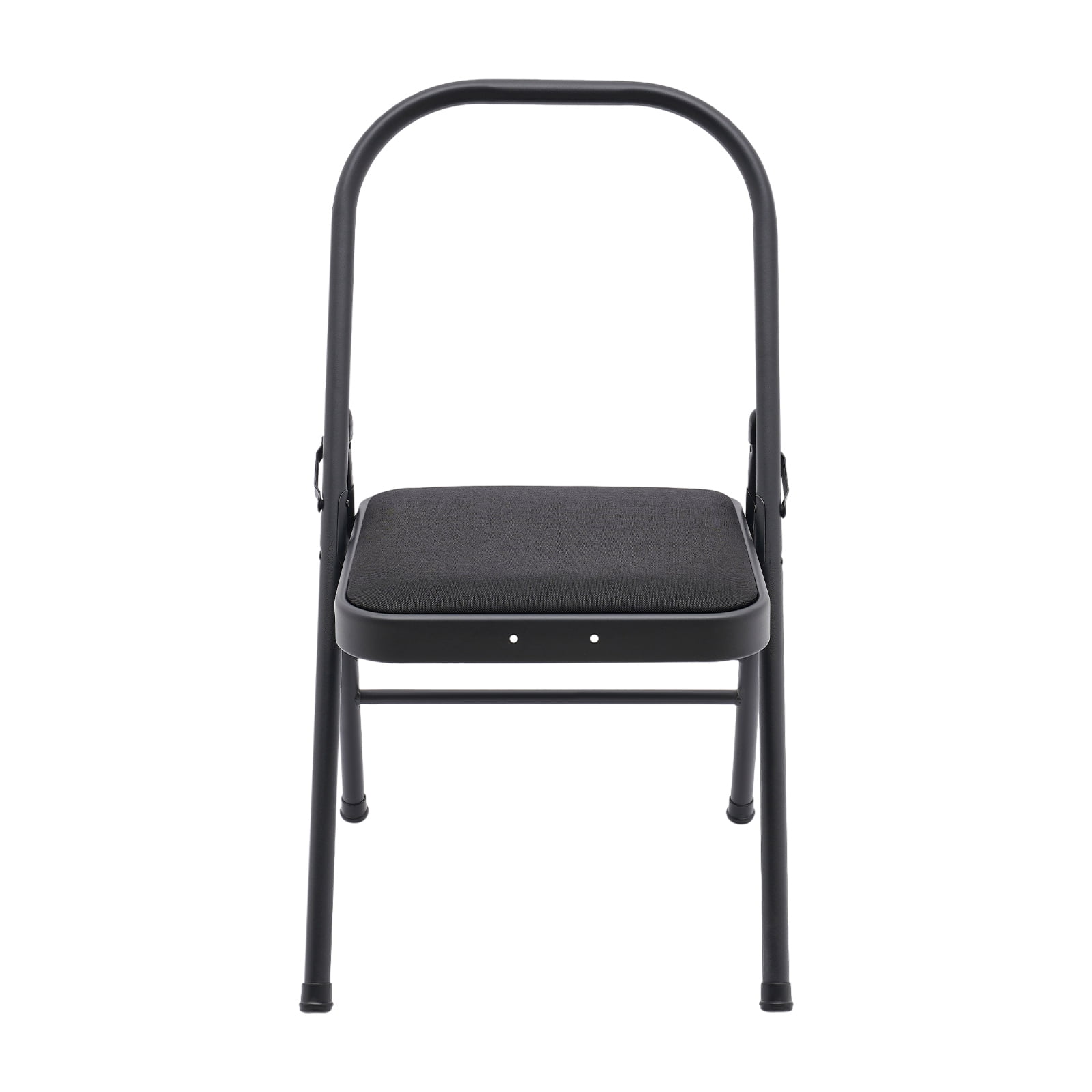 Black Yoga Chair with Lumbar Support - 242lbs Capacity Foldable ...
