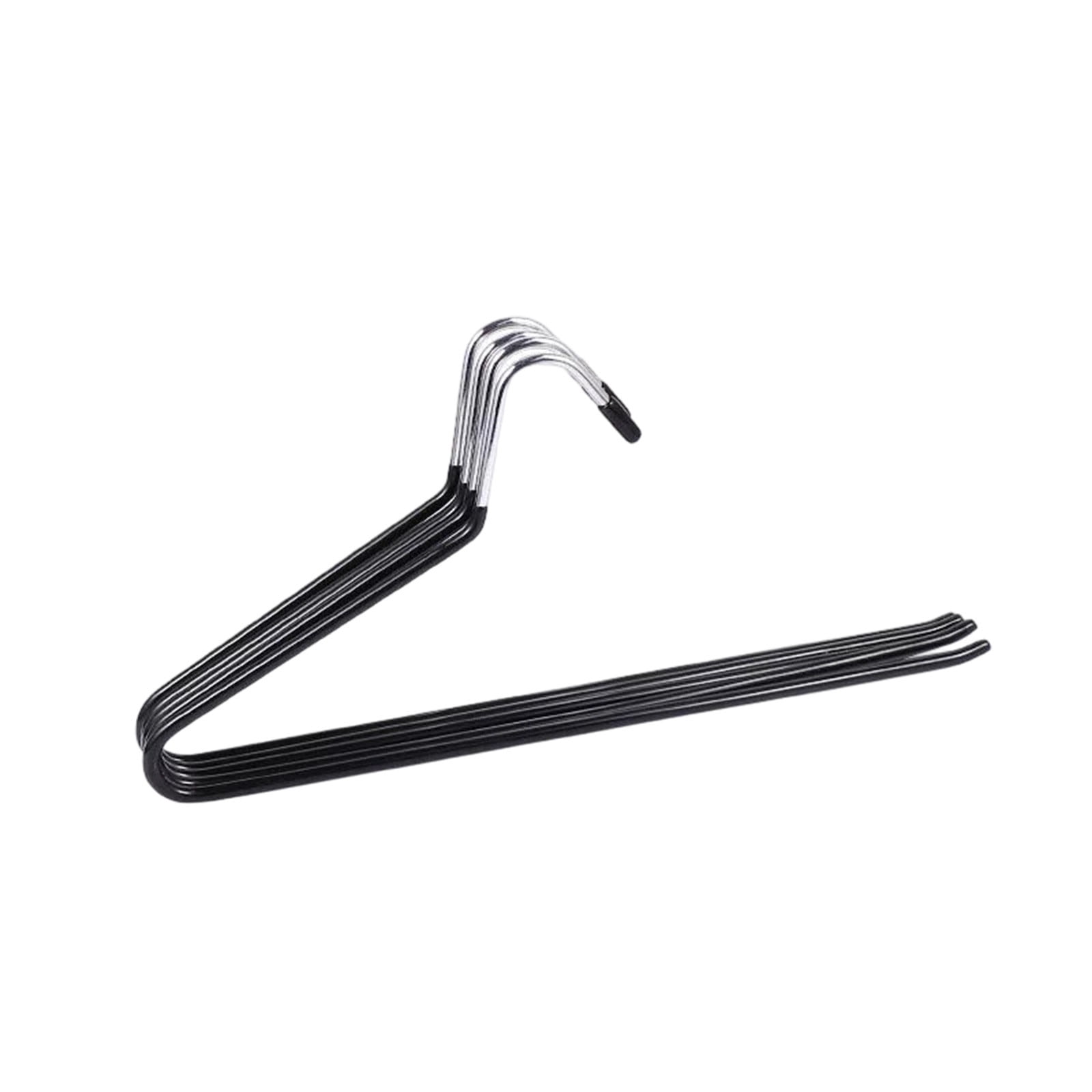 Black Z Shaped Pants Hanger Heavy Duty Iron Clothes Rack 5Pc With Anti ...