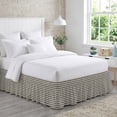 Black Zigzag Line Bed Skirt Queen Size 16 Inch Drop, Chevron Stripe ...