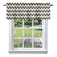 Black Zigzag Line Valance Curtain 1 Panel, Chevron Stripe Tribal ...