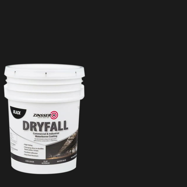 Black, Zinsser Flat Dryfall Commercial and Industrial Waterborne ...