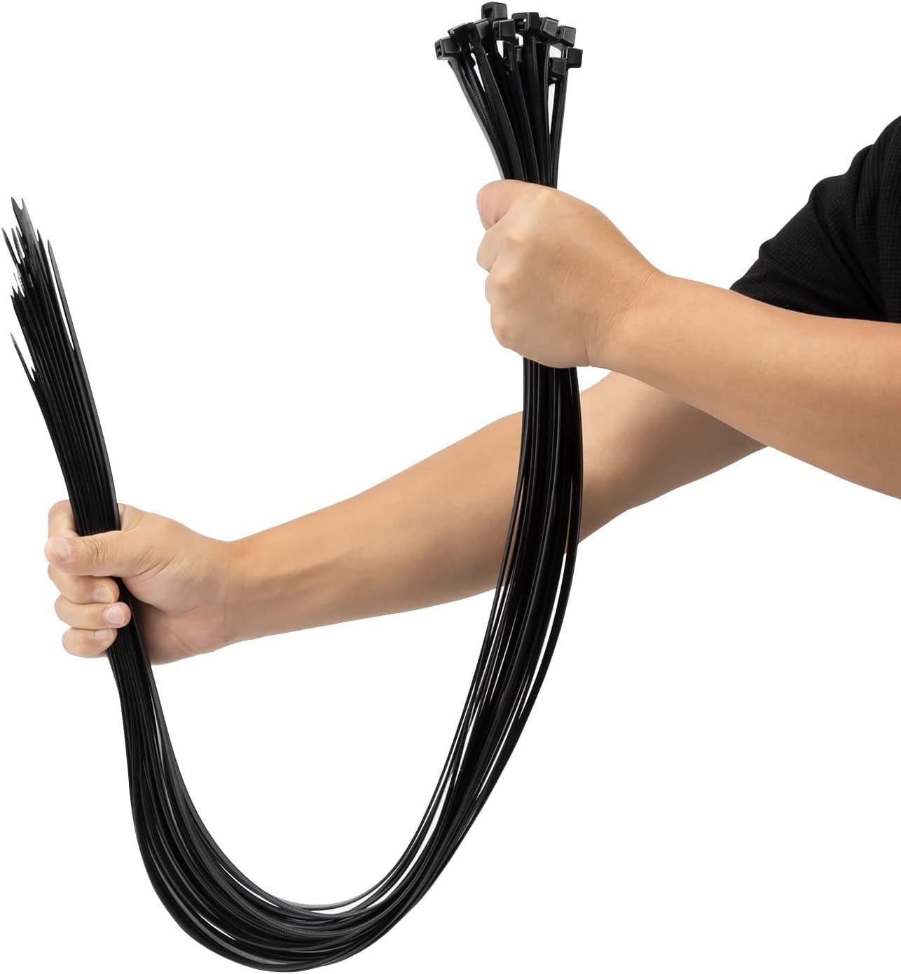 Black Zip Ties , 35 Inch Extra Long 220 lbs Tensile Strength Large Ties ...