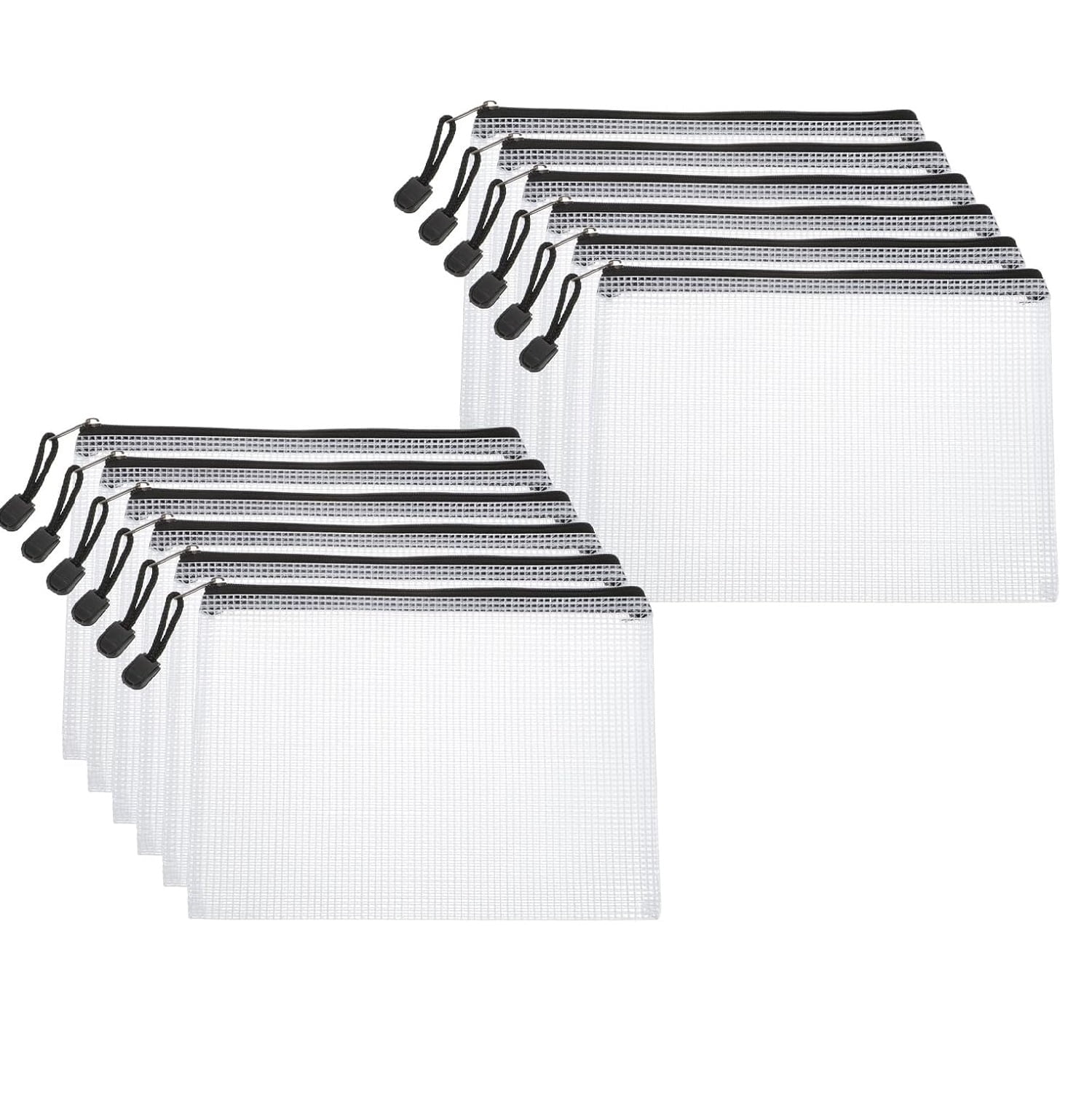 Mesh Zipper Pouch Bags A5 Plastic Pouches Organizing Document for ...