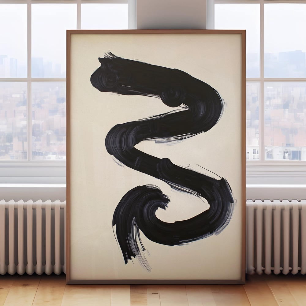 Black abstract art black wall art minimalist black painting paint ...