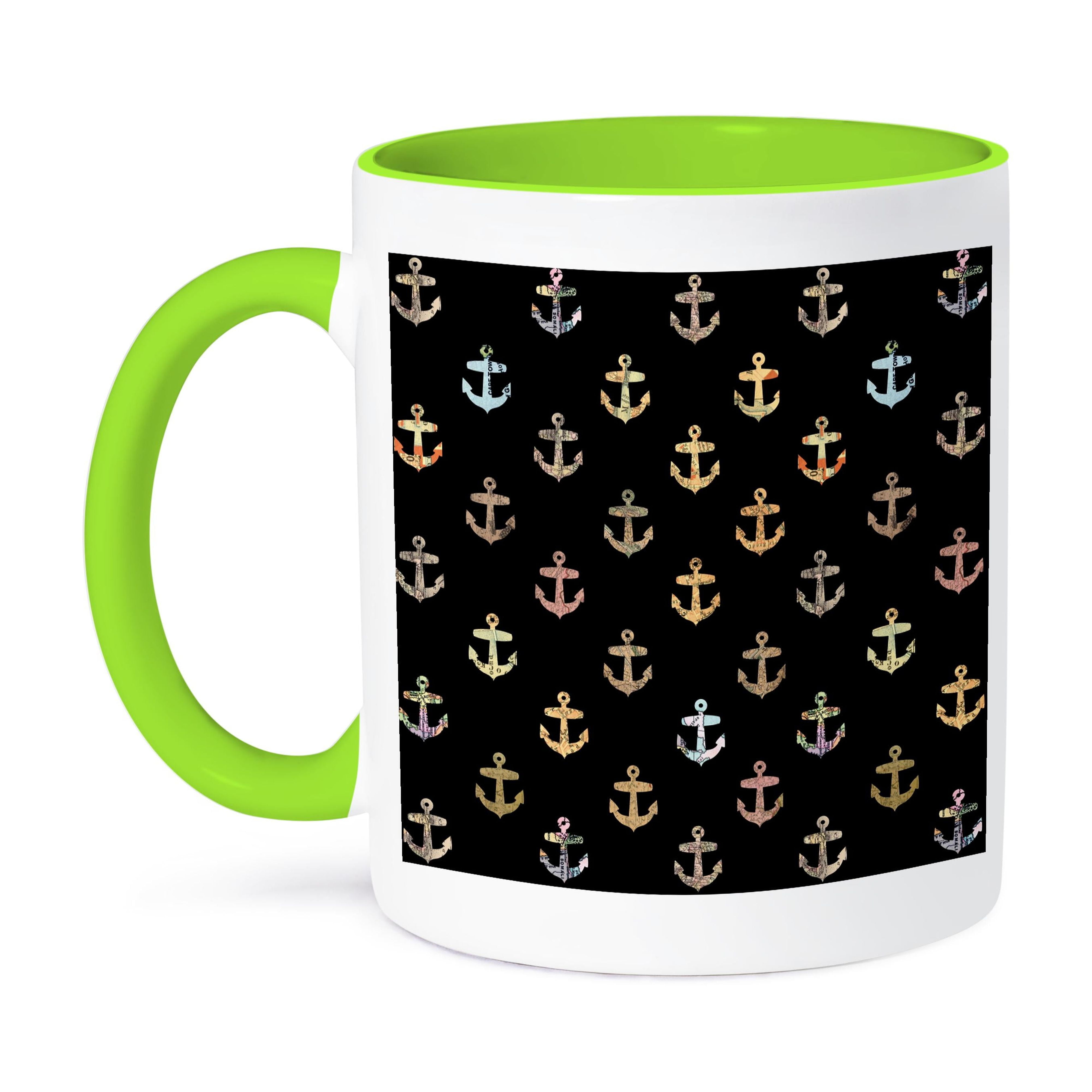 3dRose, Black anchor pattern - anchors cutouts from vintage maps - cool ...