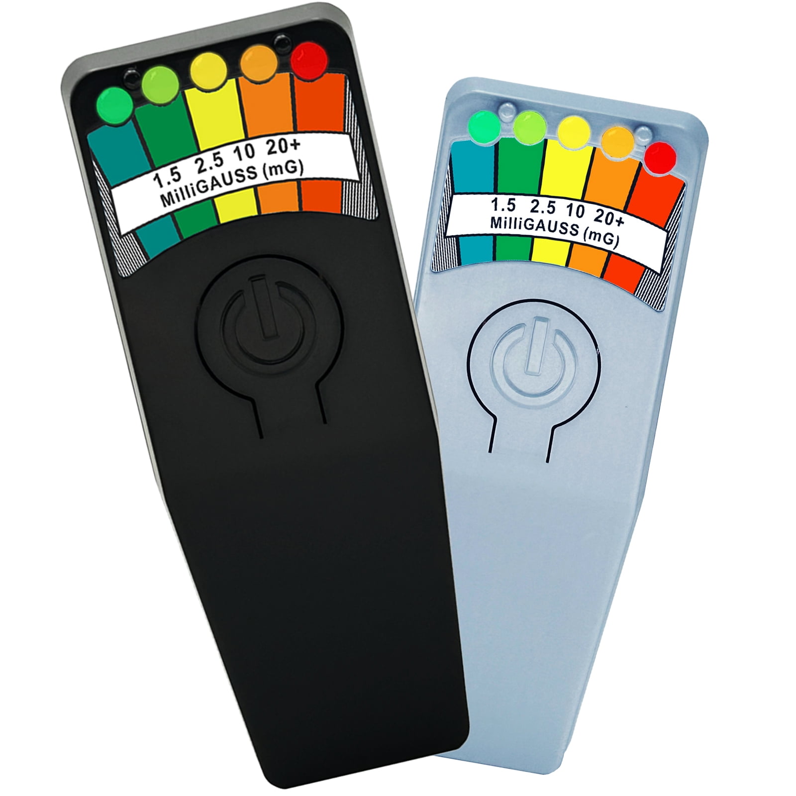 Black and Blue 2 Pack EMF Meter Ghost Hunting Magnetic Field Detector ...