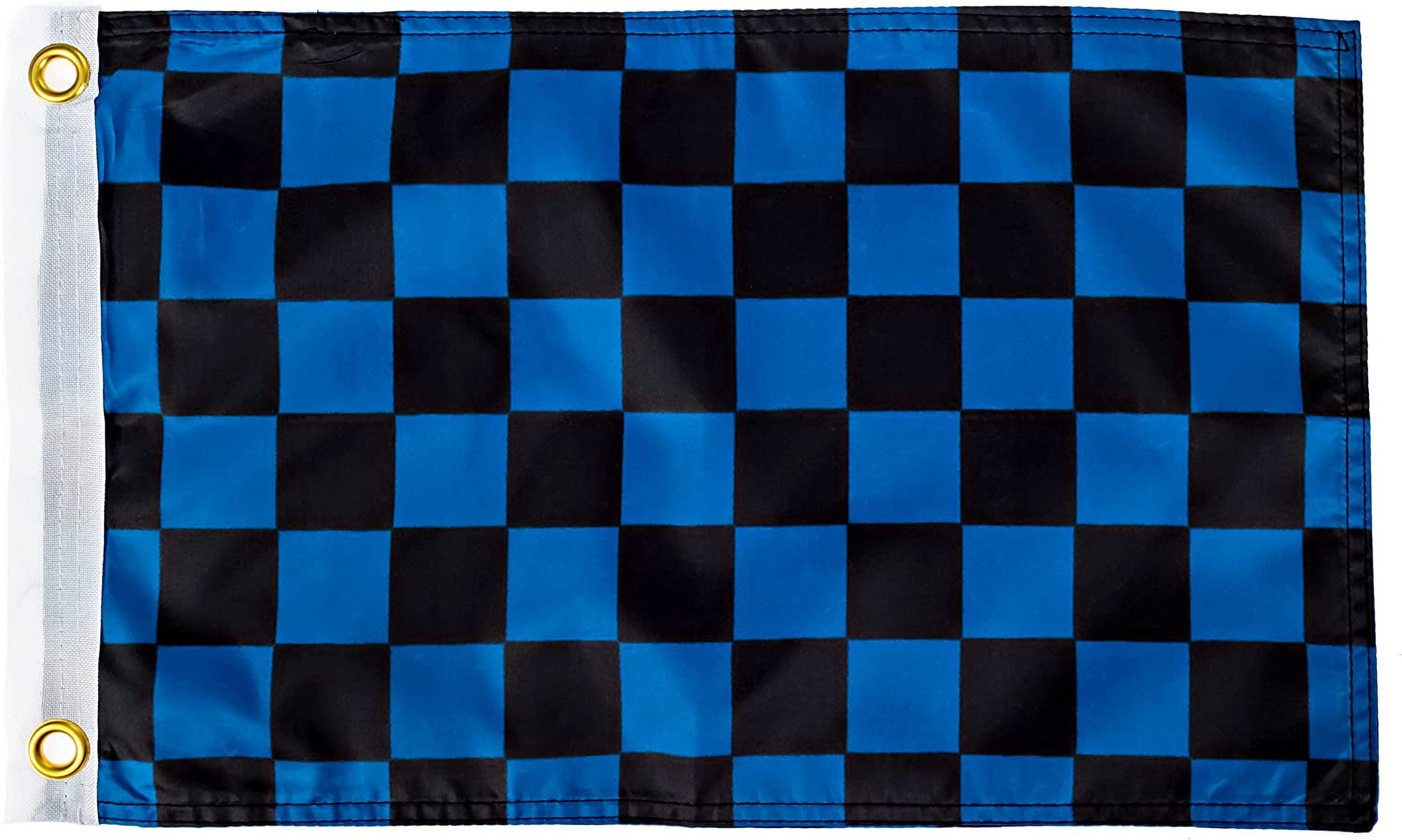 Black and Blue Checkered Flag 12x18 Inches - Perfect for UTV ATV SxS ...