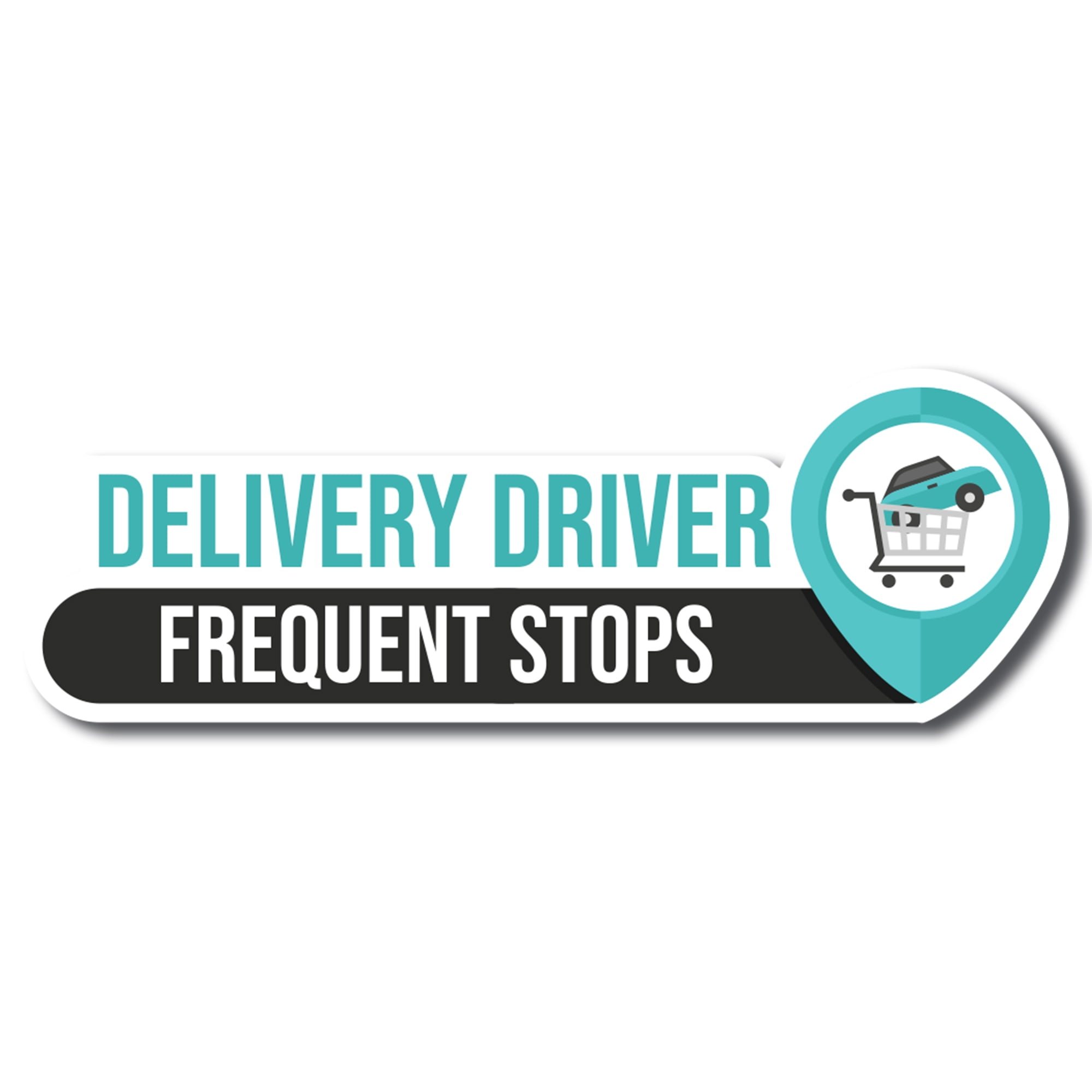 Black and Blue Frequent Stops Delivery Driver Magnet Decal, 8x3 inch ...