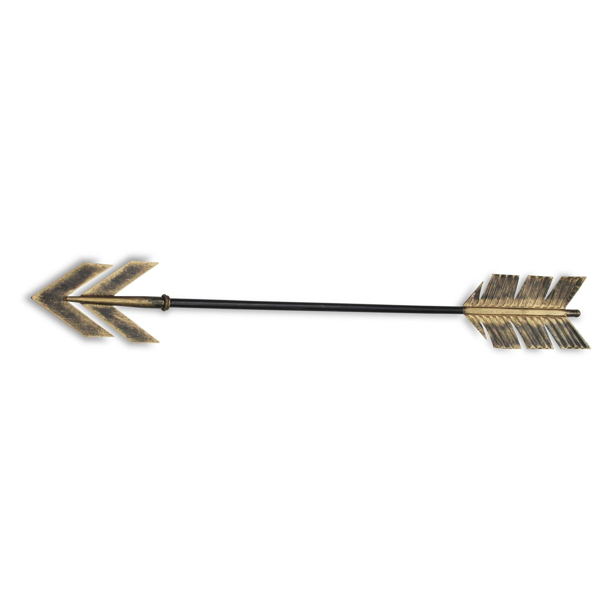 Black and Burnished Gold Metal Arrow Wall Decor - Walmart.com