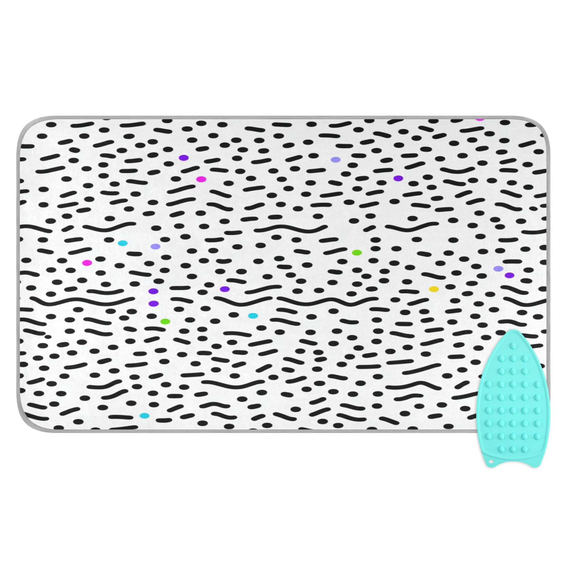 Black and Colorful Dotted Portable Ironing Mat, Heat-Resistant, Dual ...