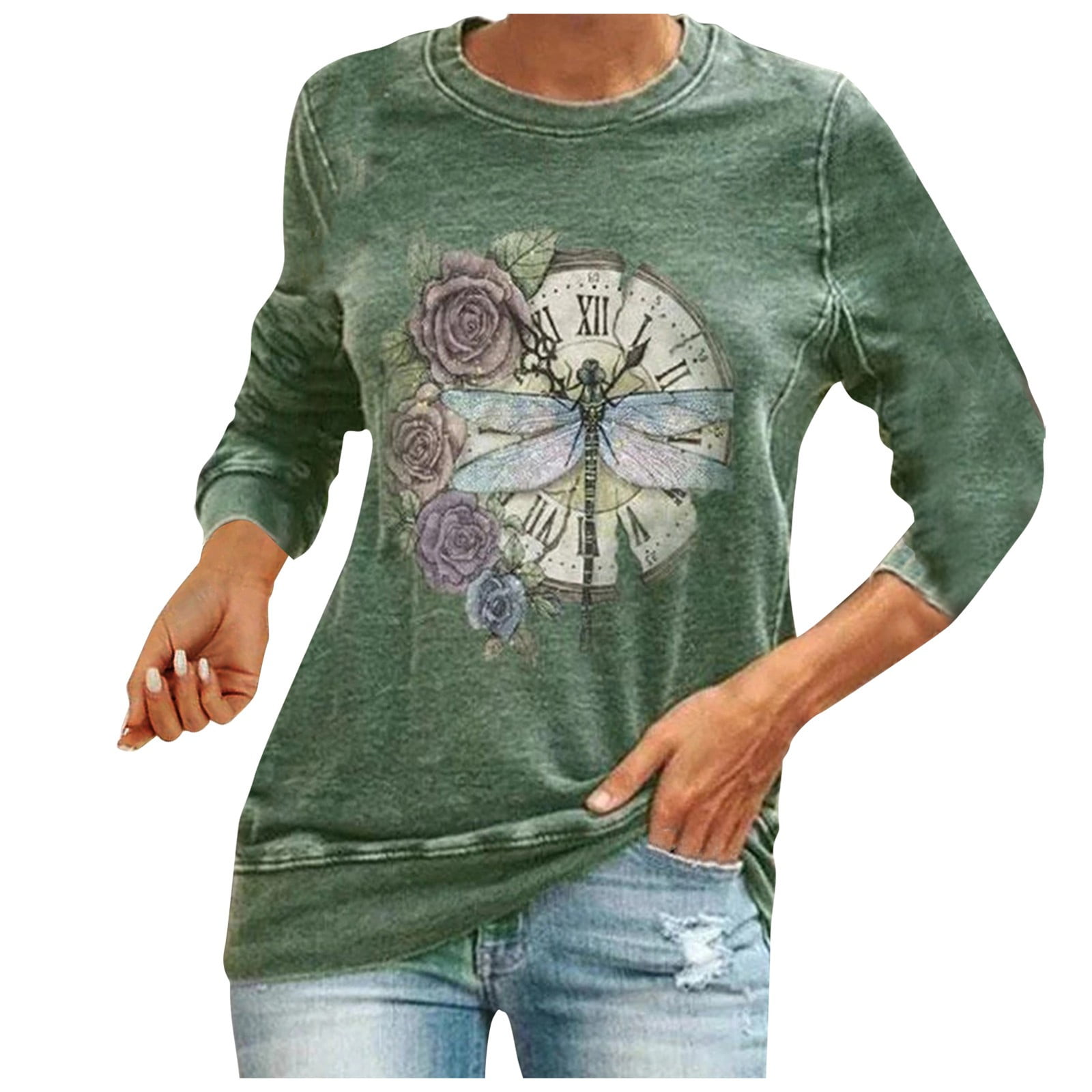 2025 Clearance under $5 asdoklhq Womens Plus Size Tops Clearance ...