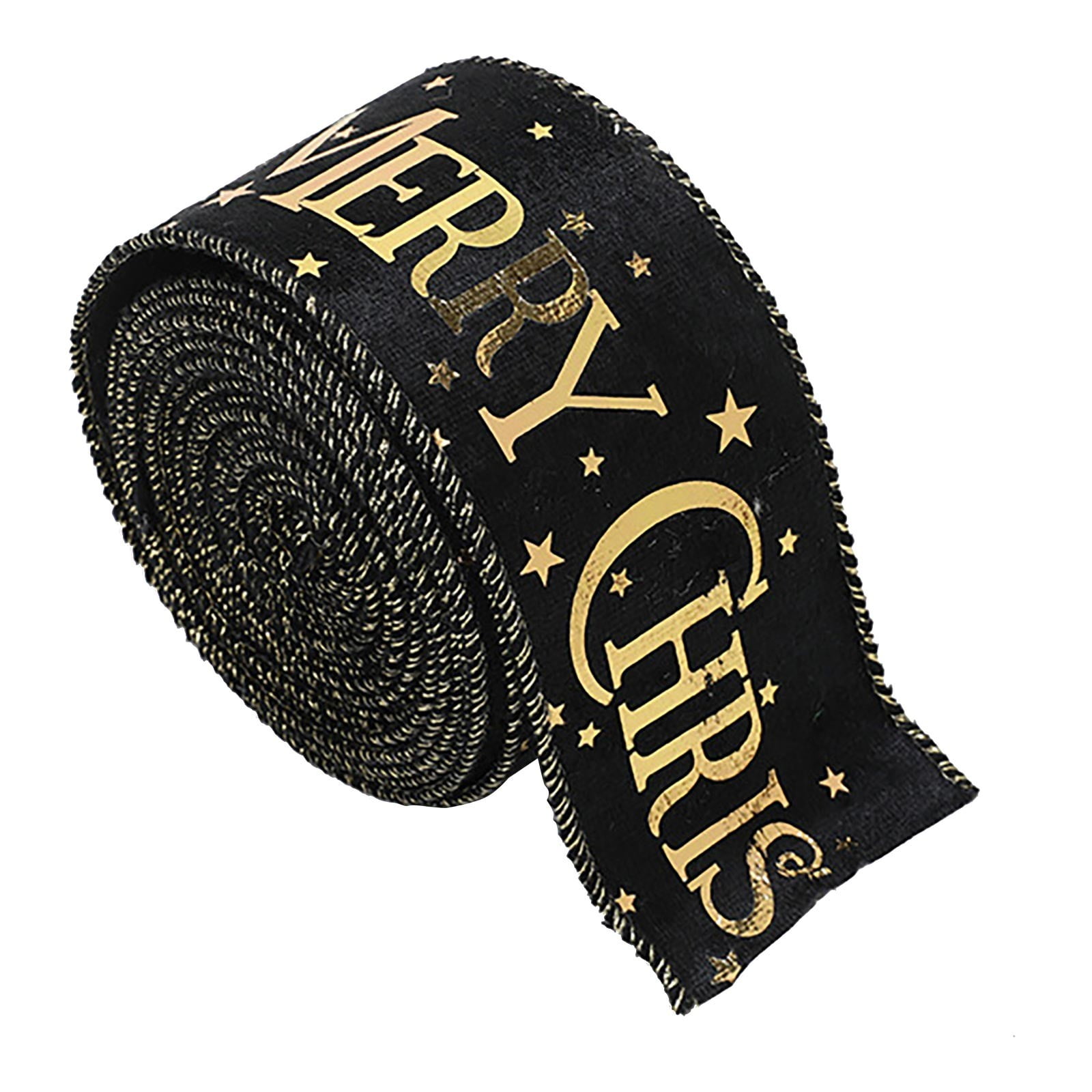 Black and Friday Deal Christmas Ribbon Decoration Set Colorful Flocked ...