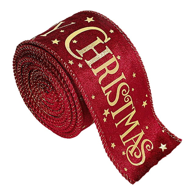 Black and Friday Deal Christmas Ribbon Decoration Set Colorful Flocked ...