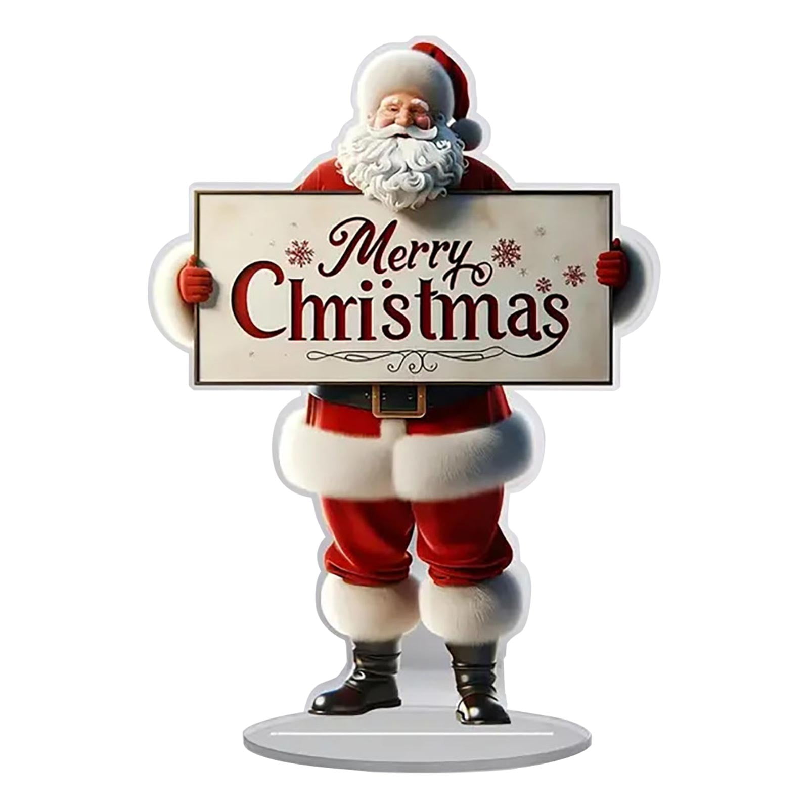 Black and Friday Deal New Acrylic Santa Desktop Ornament Brighten Up ...
