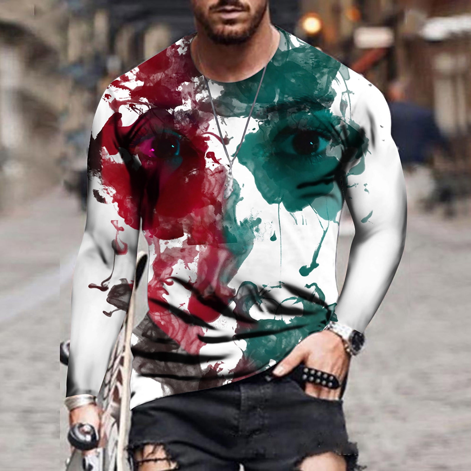 Black And Friday Deals 2023 Mens Long Sleeve Graphic T Shirts Funny