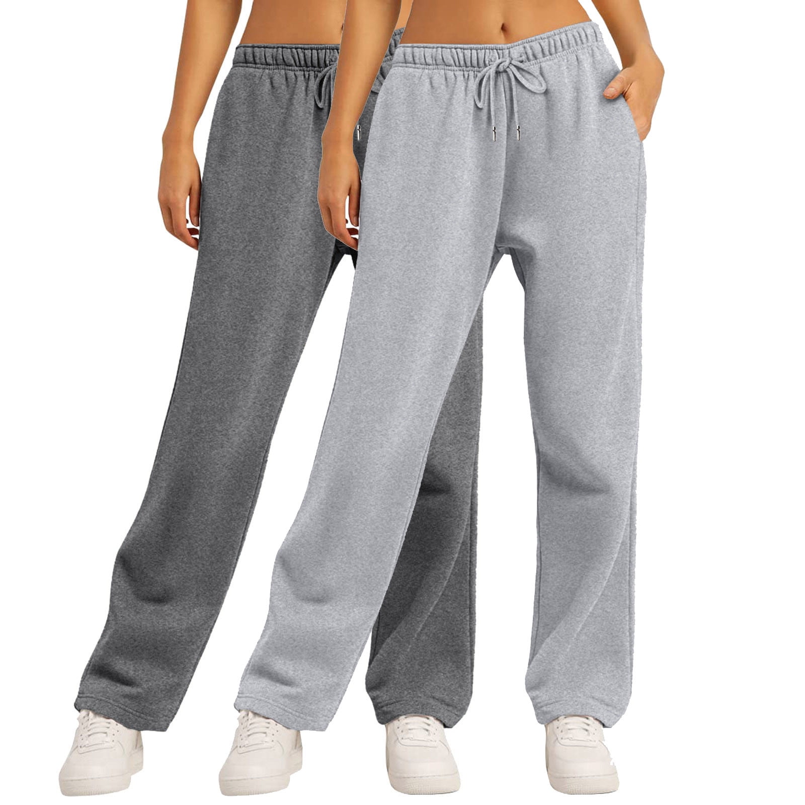 CaiJunJia Clearance No Boundaries 2 Pack Wide Leg Sweatpants for Women ...