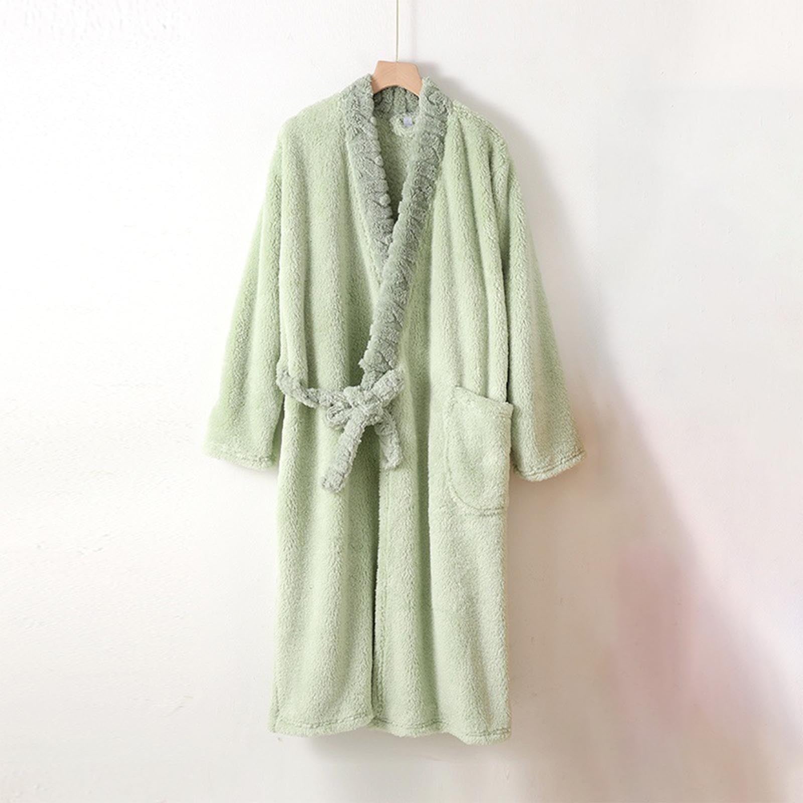 Yuwull Terrys Cloth Robes for Women Cotton Towel Bathrobe Soft Shower ...