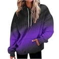 Black And Friday Yotami Purple Womens Hoodies Pullover Clearance Long