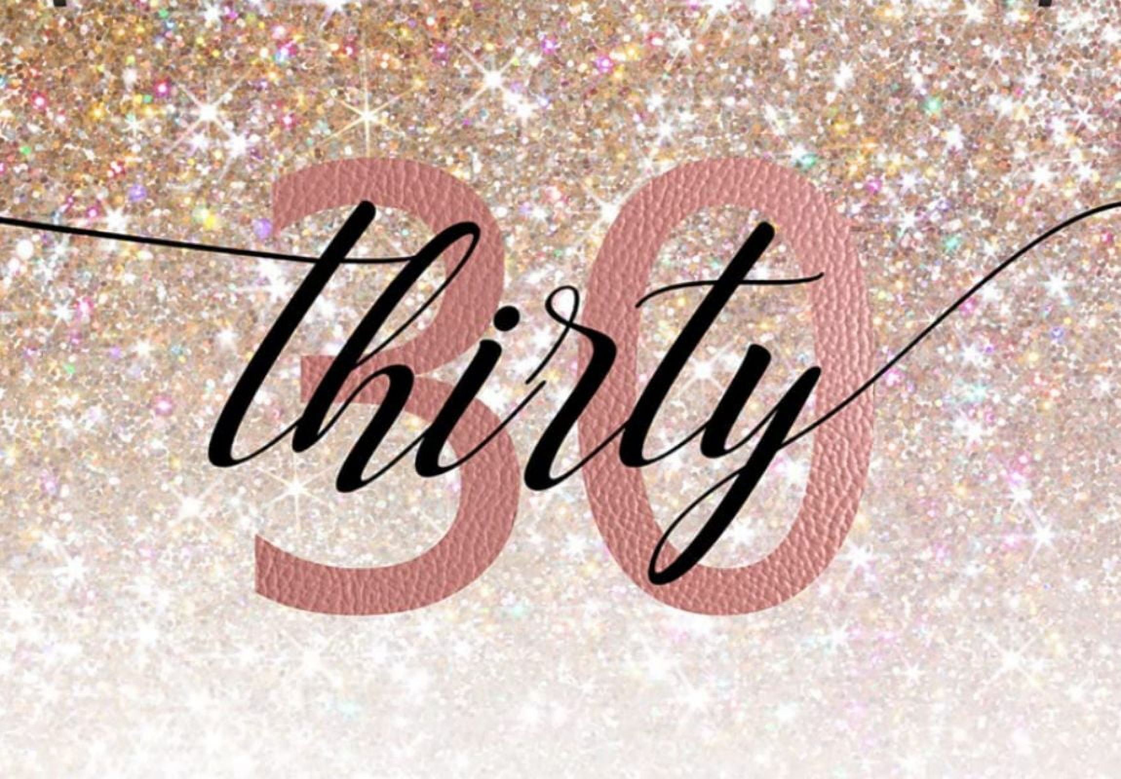 Black and Gold Dirty 30 Backdrop 30th Birthday Party Background Women ...