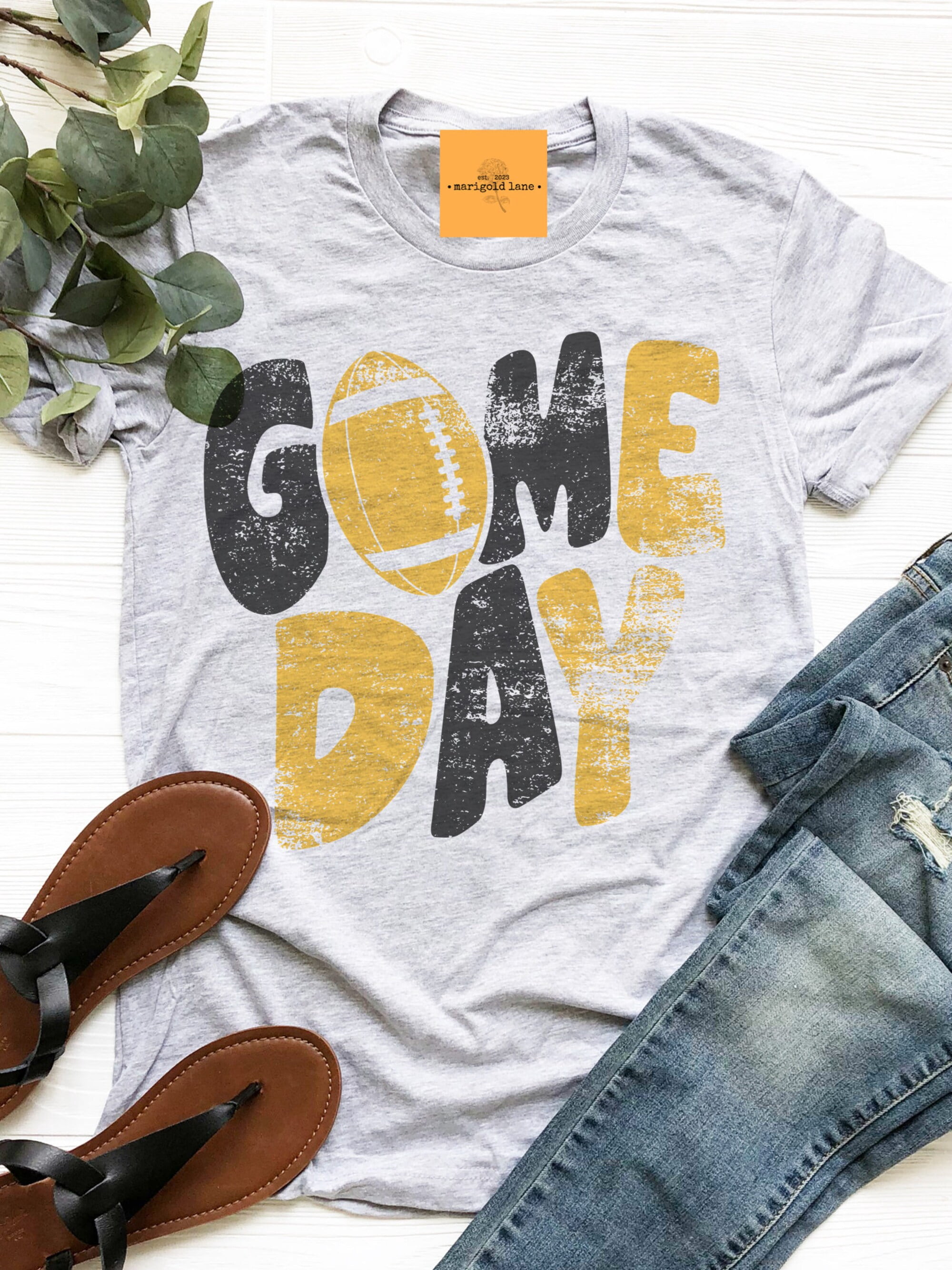 Black and Gold Game Day Tshirt Game Day Football TShirt Unisex Sports ...