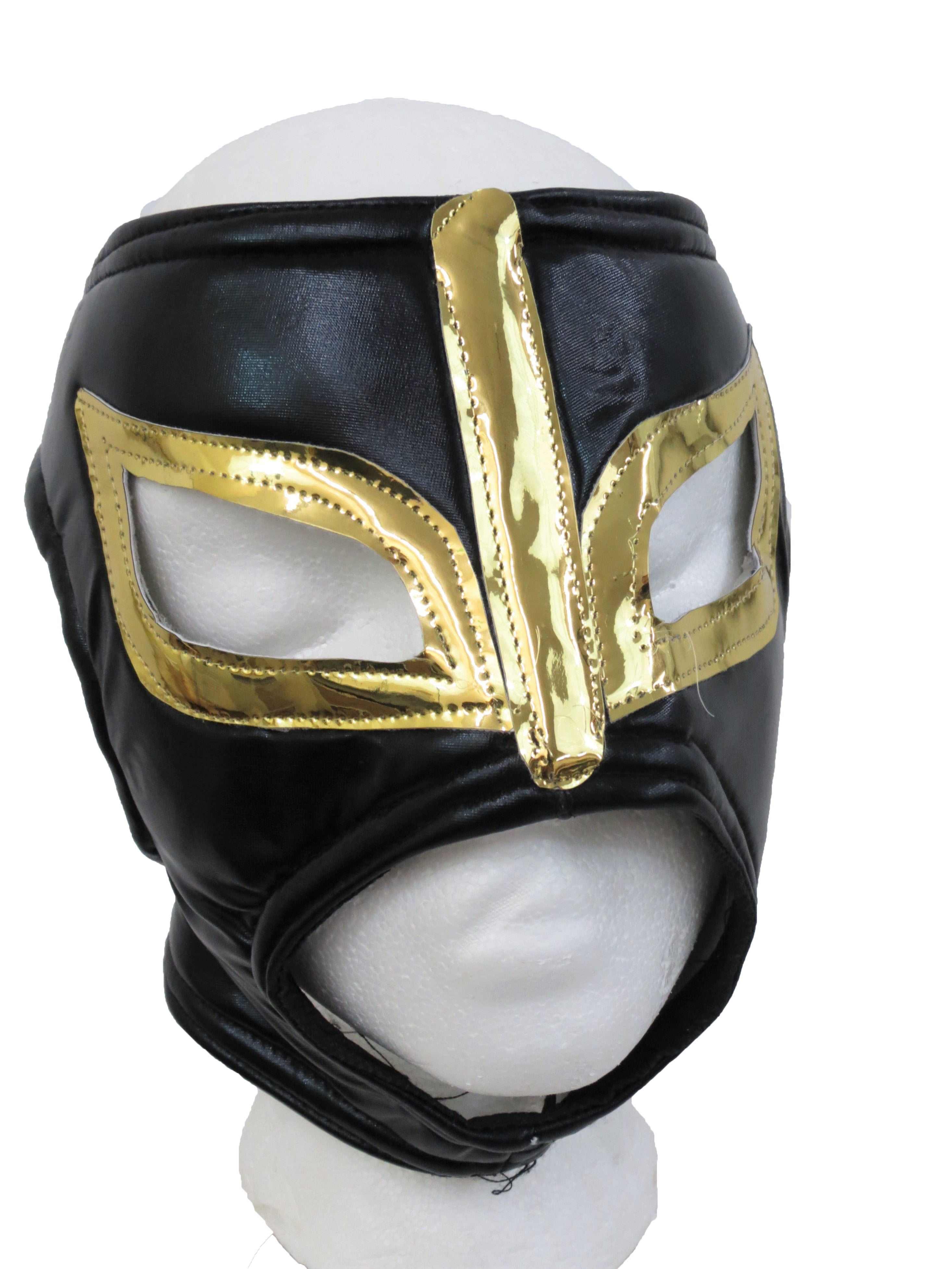 Black and Gold Lucha Libre Mask for Women – Cosplay Costume with ...