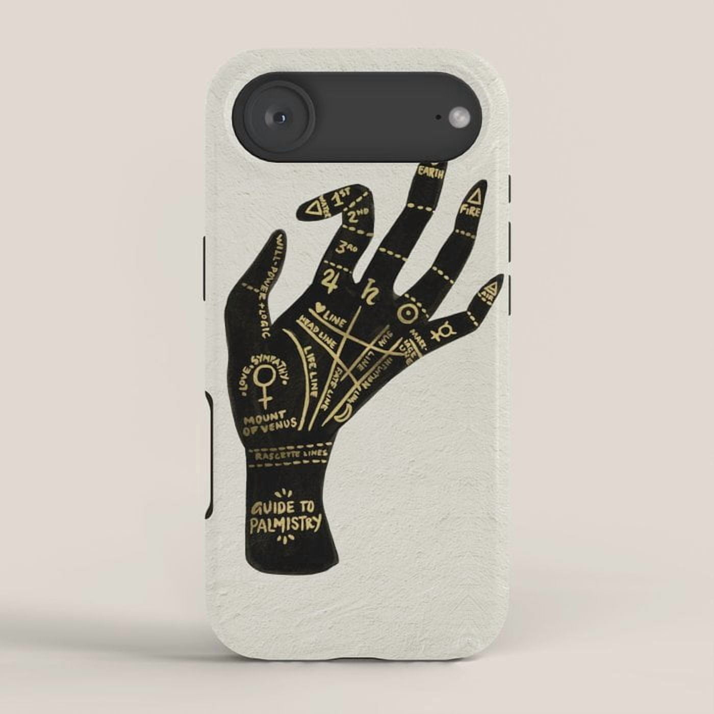 Black and Gold Palmistry Hand Tough Case for Apple iPhone ...