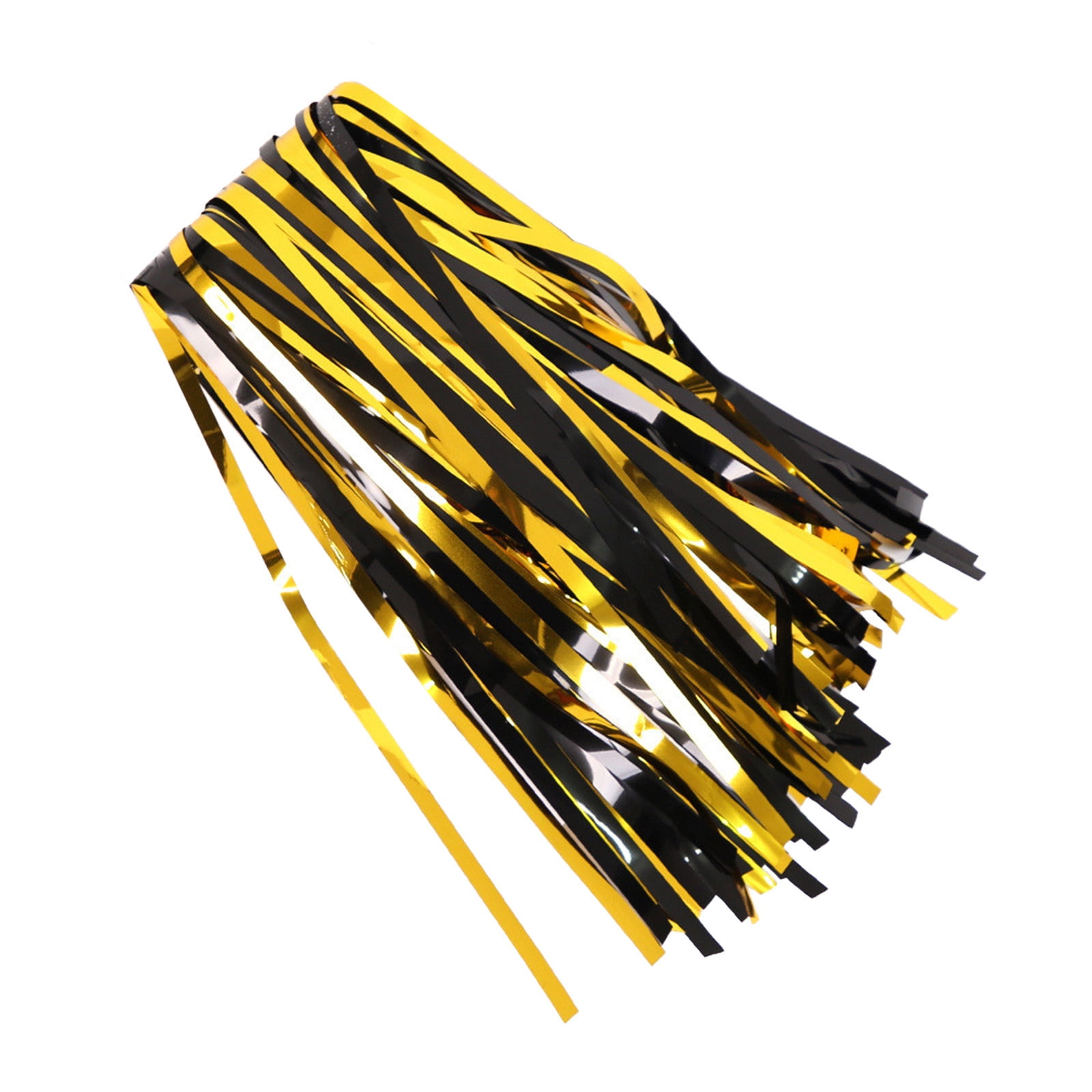 Black and Gold Party Streamers Decoration - Foil Fringe Backdrop for ...