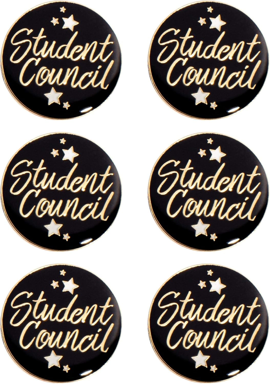 Black and Gold Student Council Award Pins, 6 Count - Walmart.com