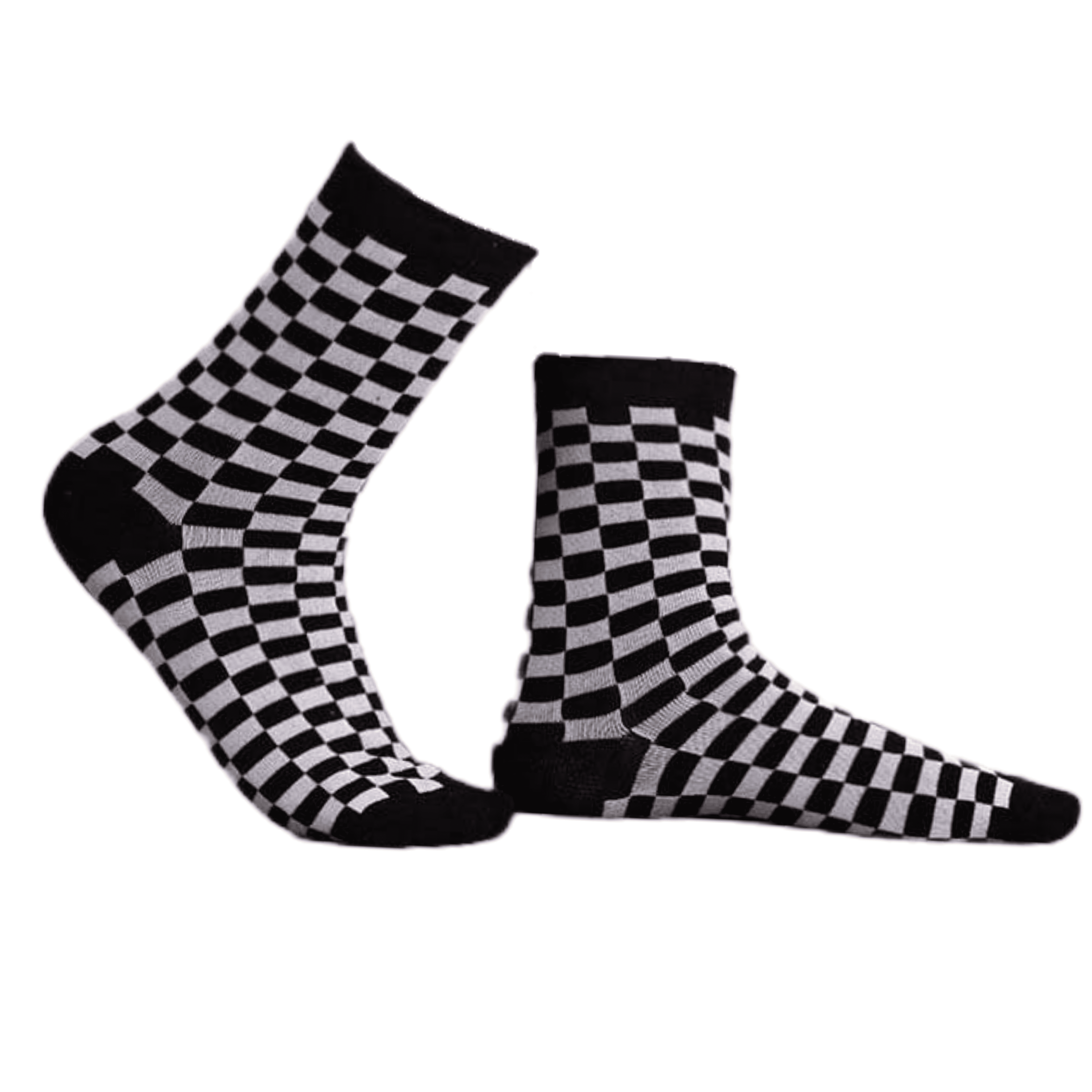 Black and Gray Checkered Socks from the Sock Panda (Adult Medium ...