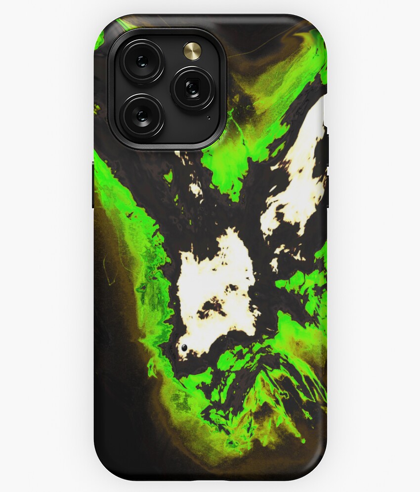 Black and Green Phoenix in Black Mythical Bird A2428 Phone Case for ...