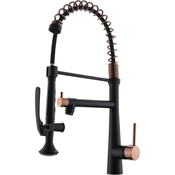 Black and Kitchen Faucet - Matte Black Kitchen Faucet Commercial Single ...