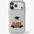 Black and Maroon Graduating Class 2026 Cap iPhone Case 11 through 17 ...