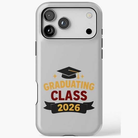 Black and Maroon Graduating Class 2026 Cap iPhone Case 11 through 17 ...