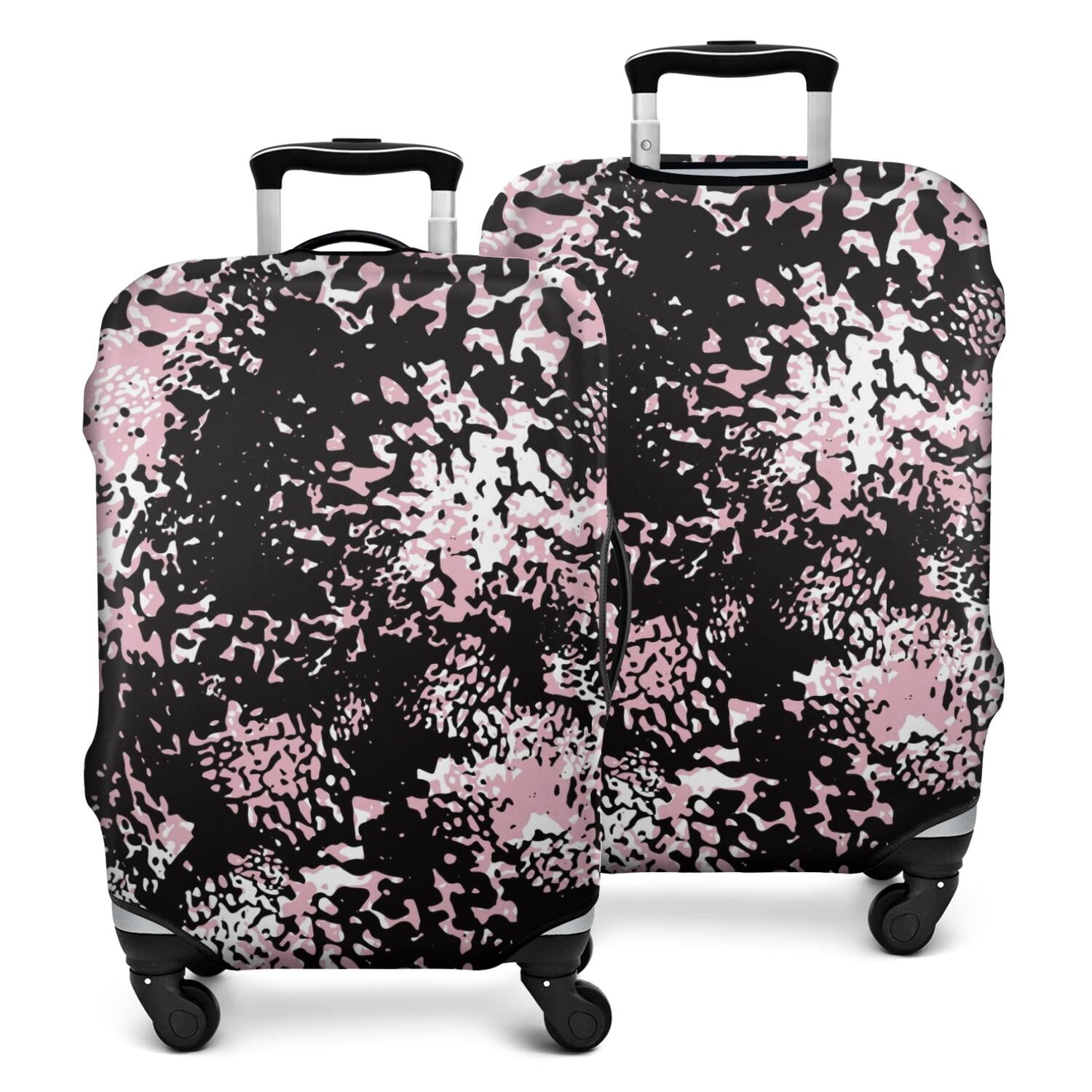 Black and Pink Of Leopard Print Luggage Cover Fashion Suitcase Cover ...