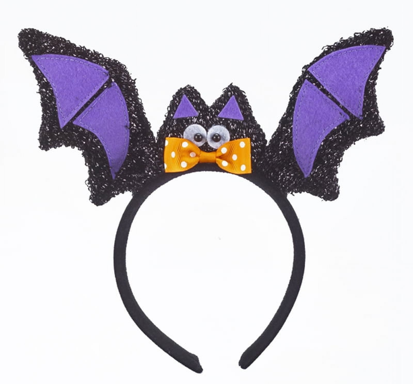 Black and Purple Winged Bat Halloween Headband - By Ganz - Walmart.com