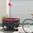 Black and Red Bike Trailer with 66.1 lb Weight Capacity - Perfect for ...