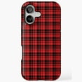 Black and Red Buffalo Plaid Christmas Pattern Case with iPhone 17 to 11 ...