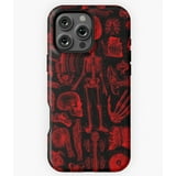 Black and Red Human Anatomy Print Art Phone Case for iPhone 11 12 13 14 ...