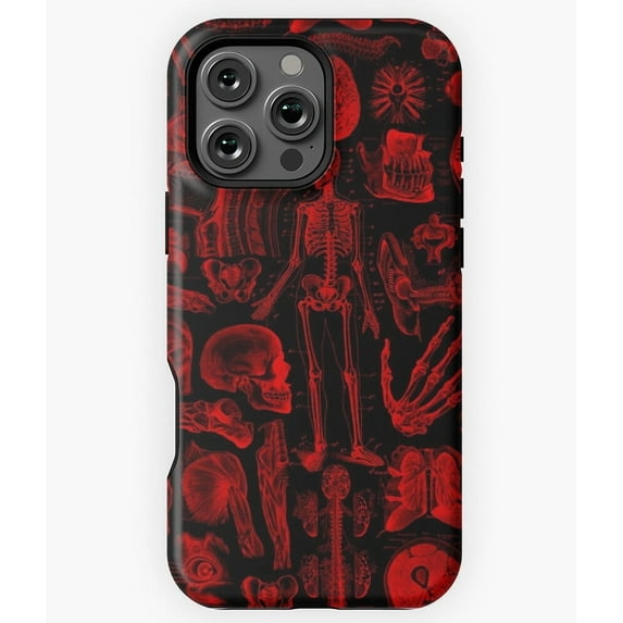 Black and Red Human Anatomy Print Art Phone Case for iPhone 11 12 13 14 ...