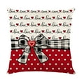 Black and Red Letter Print Pillow Cover, 17.72" Sofa Cushion Decorative ...