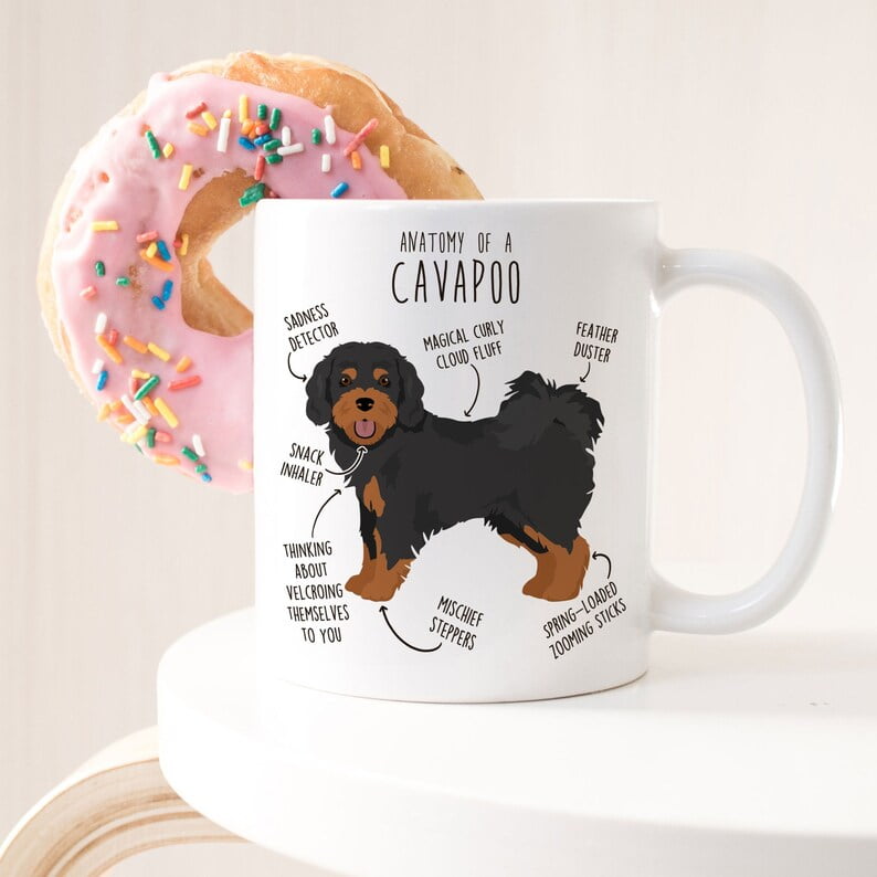 Black and Tan Cavapoo Coffee Mug, Cavapoo Gift, Dog Lover, Doodle Mom ...