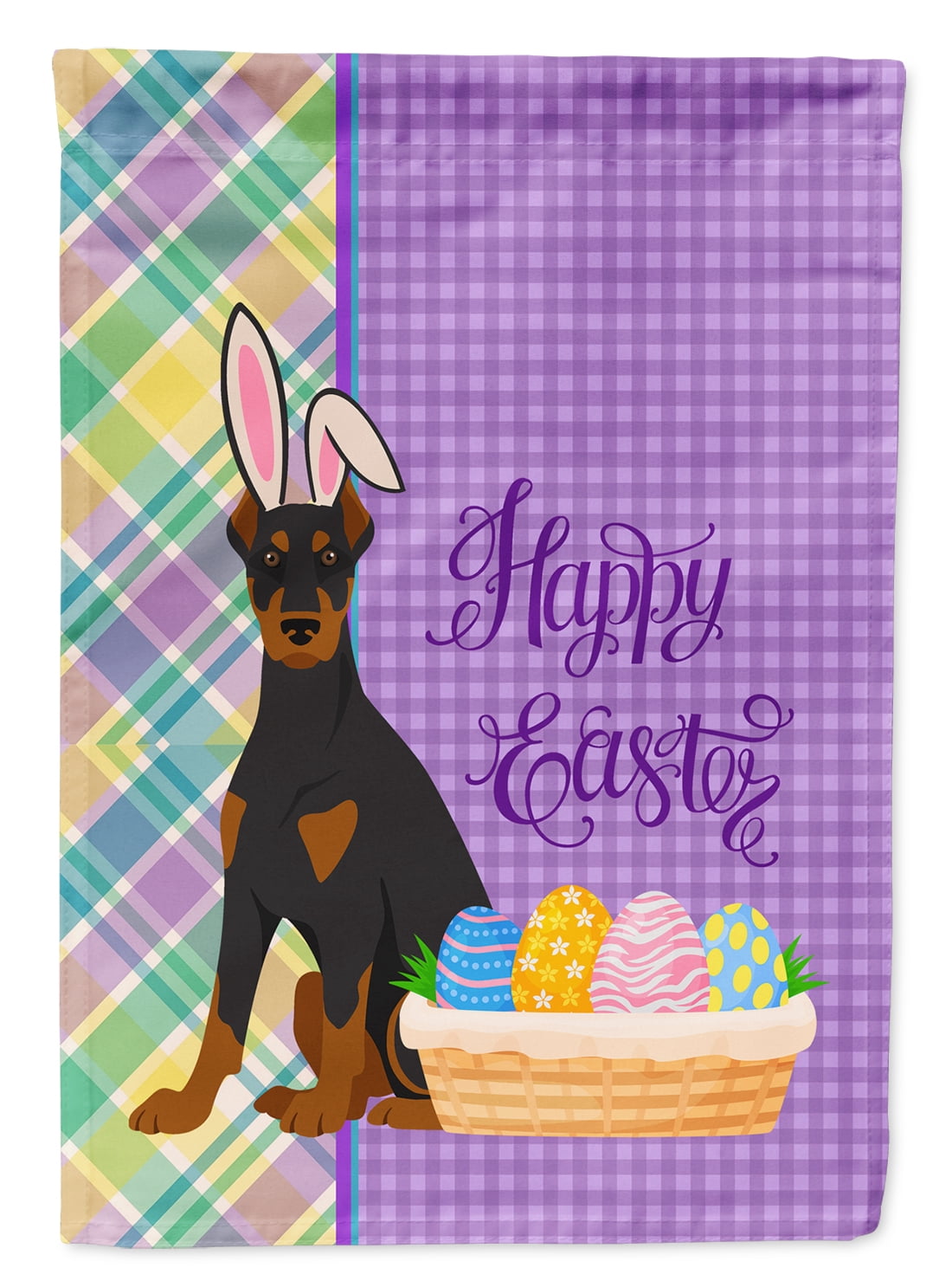 Black and Tan Doberman Pinscher Easter Flag Garden Size - Walmart.com