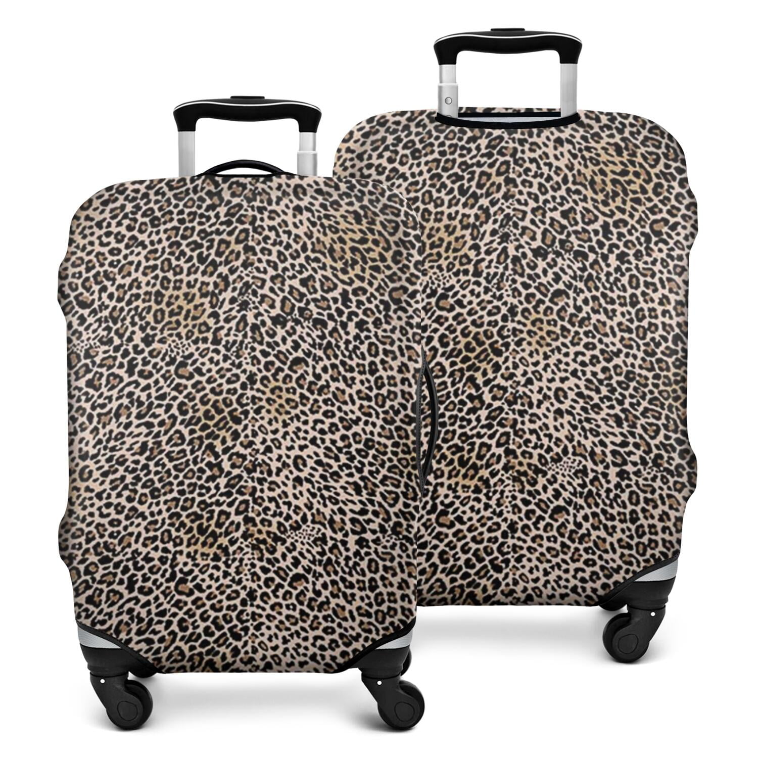 Black and Tan Leopard Print Luggage Cover Fashion Suitcase Cover ...