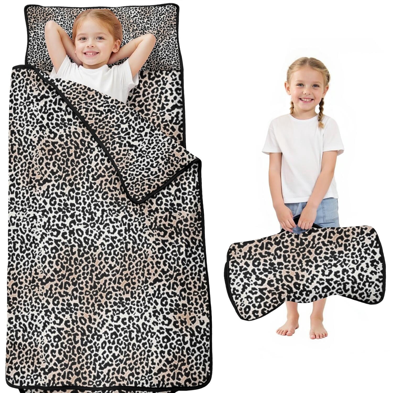 Black and Tan Leopard Print Toddler Nap Mats for Kids Preschool ...