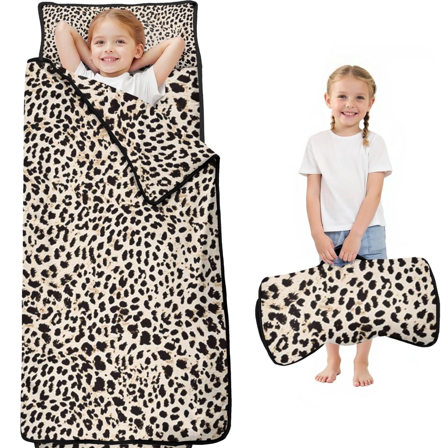 Black and Tan Leopard Print Toddler Nap Mats for Kids Preschool ...