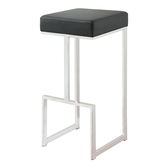 Black and Upholstered Bar Stool - Walmart.com