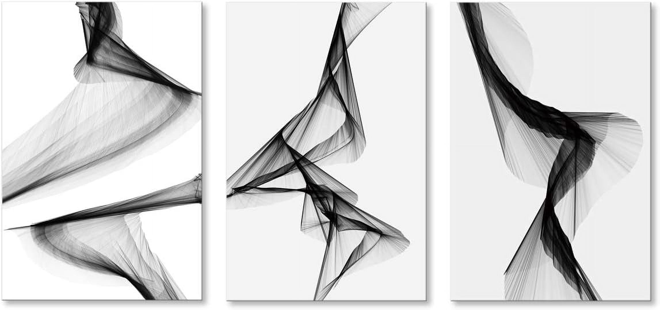 Black and White Abstract Line Wall Art Print Girl Lady Dancing Modern ...