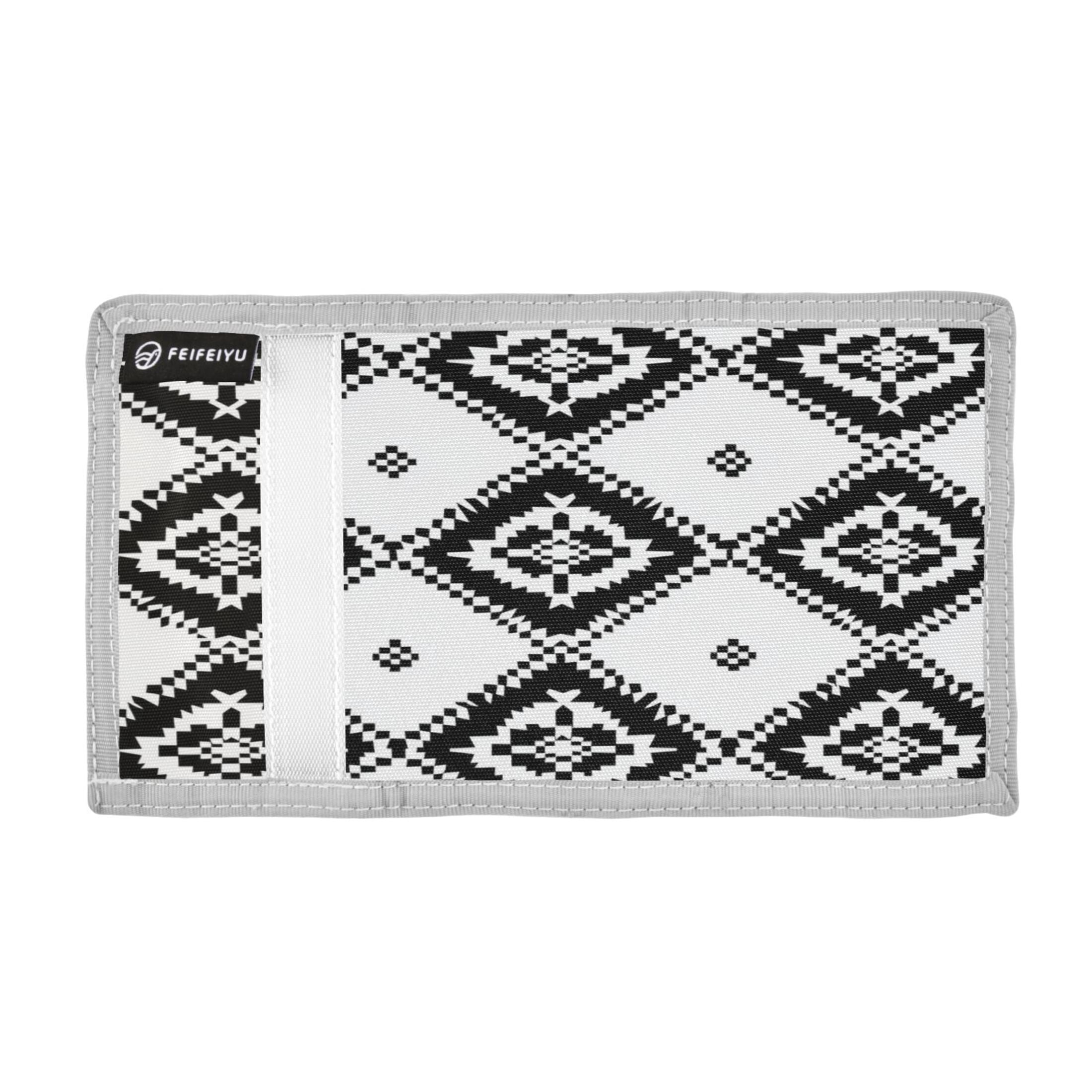 Black and White Art Squares Trifold Wallets Card Holders Coin Pockets ...