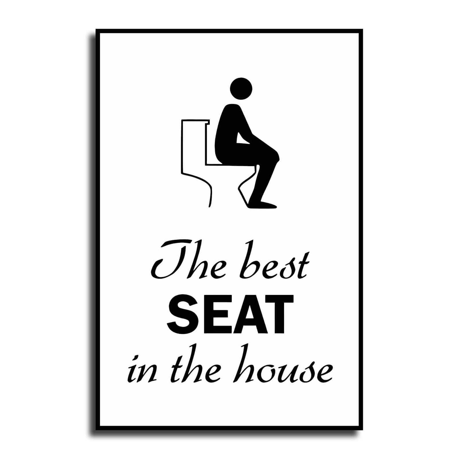 Black and White Bathroom Poster Funny Bathroom Quote Wall Art Cute ...