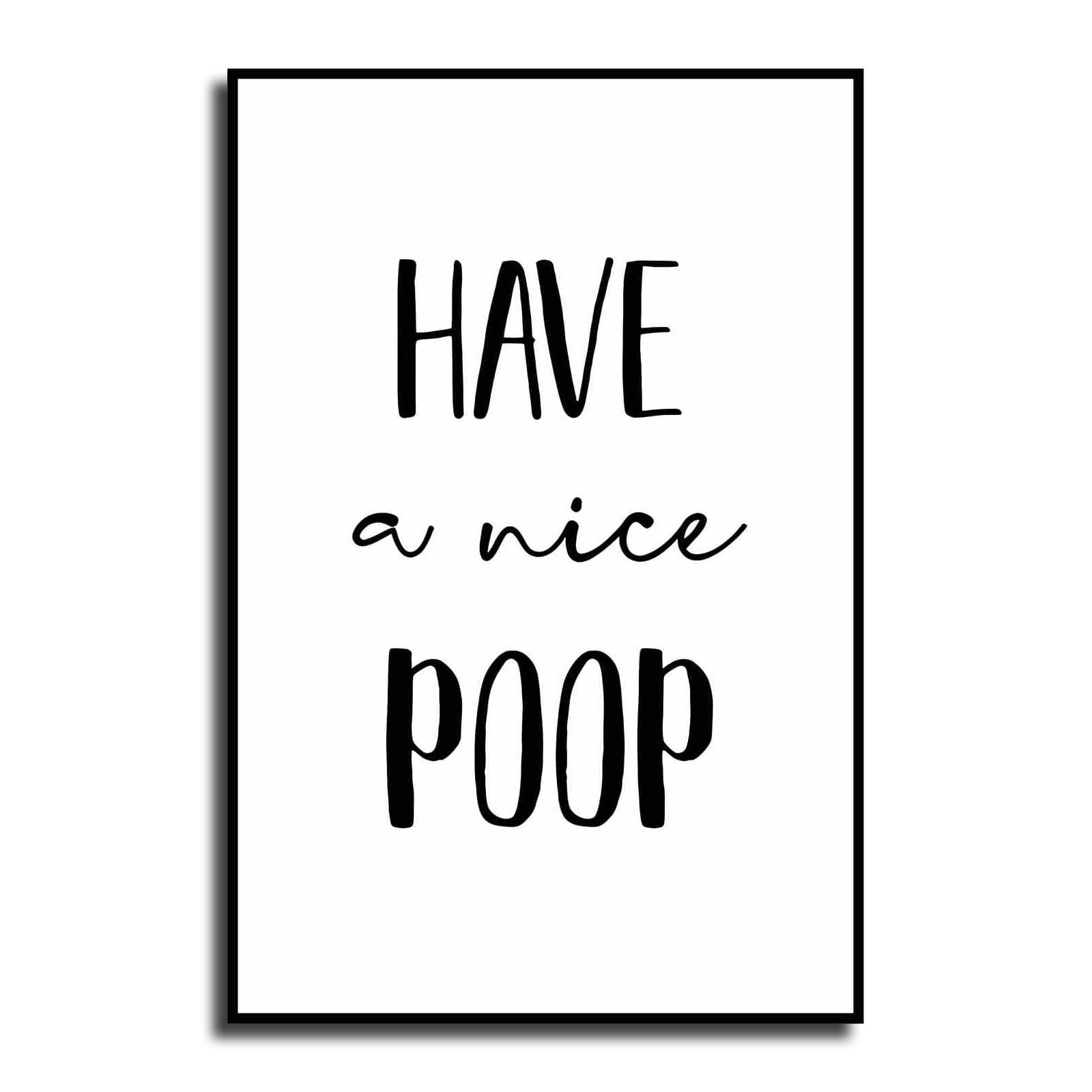 Black and White Bathroom Poster Funny Bathroom Quote Wall Art Cute ...